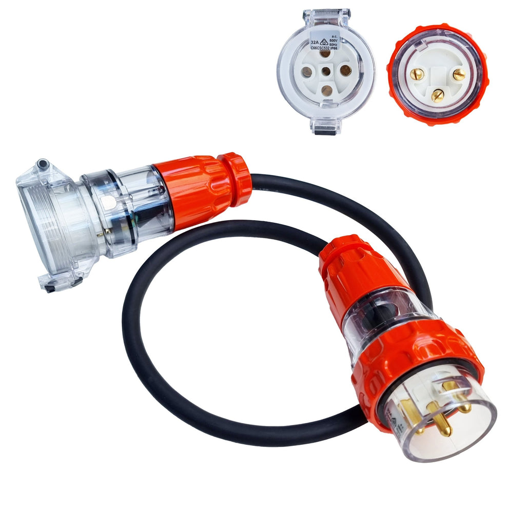 INCHARGEx 32A 5 Pin Tesla UMC Adapter & 32A 5 Pin to 3 Pin Adapter